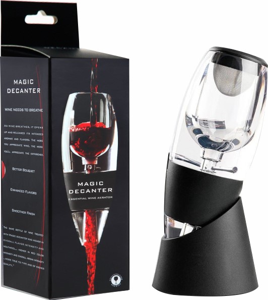 Magic Decanter - Bouchon aérateur pour vin - Noir