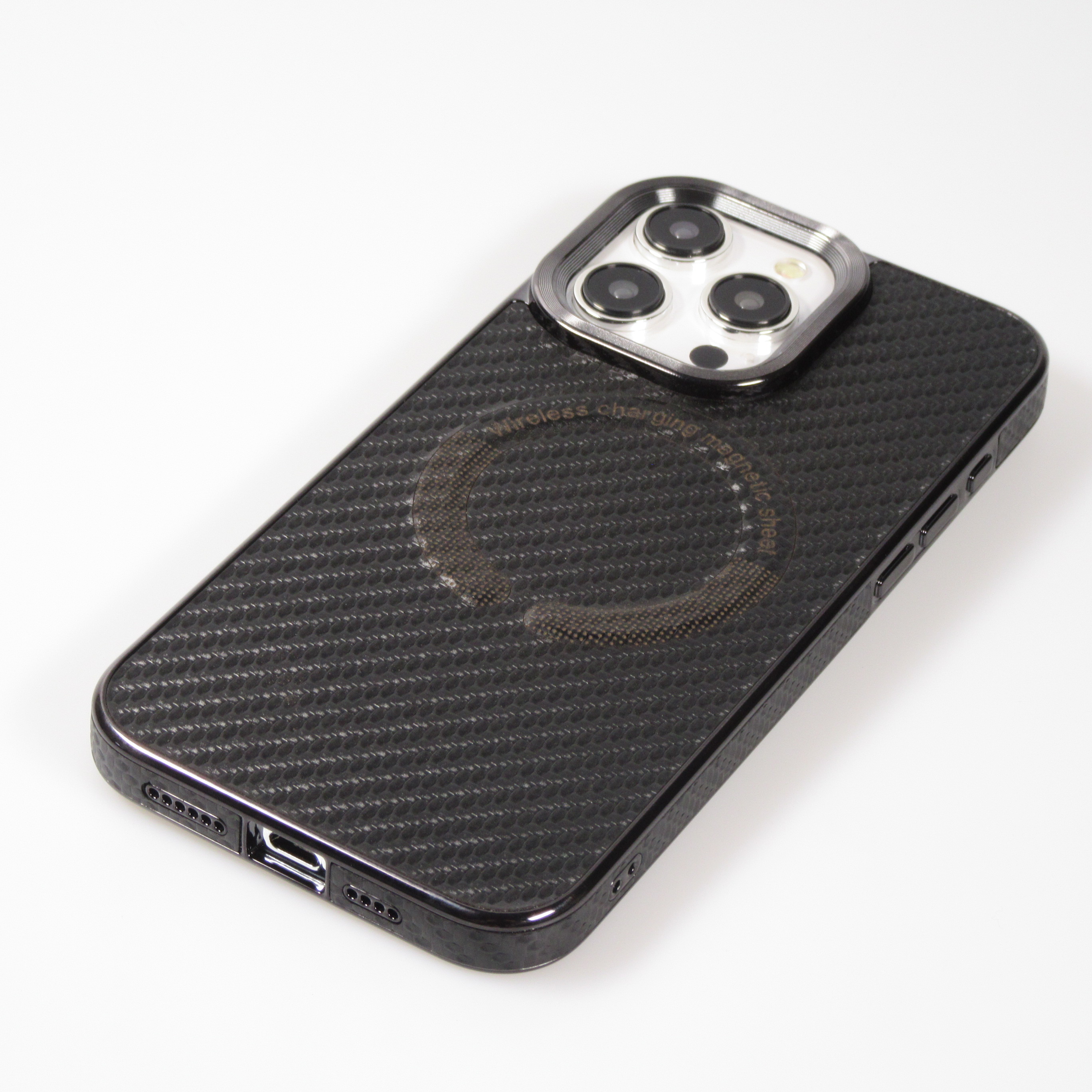 Coque iPhone 15 Pro Max - Silicone renforcé avec texture et anneau ...