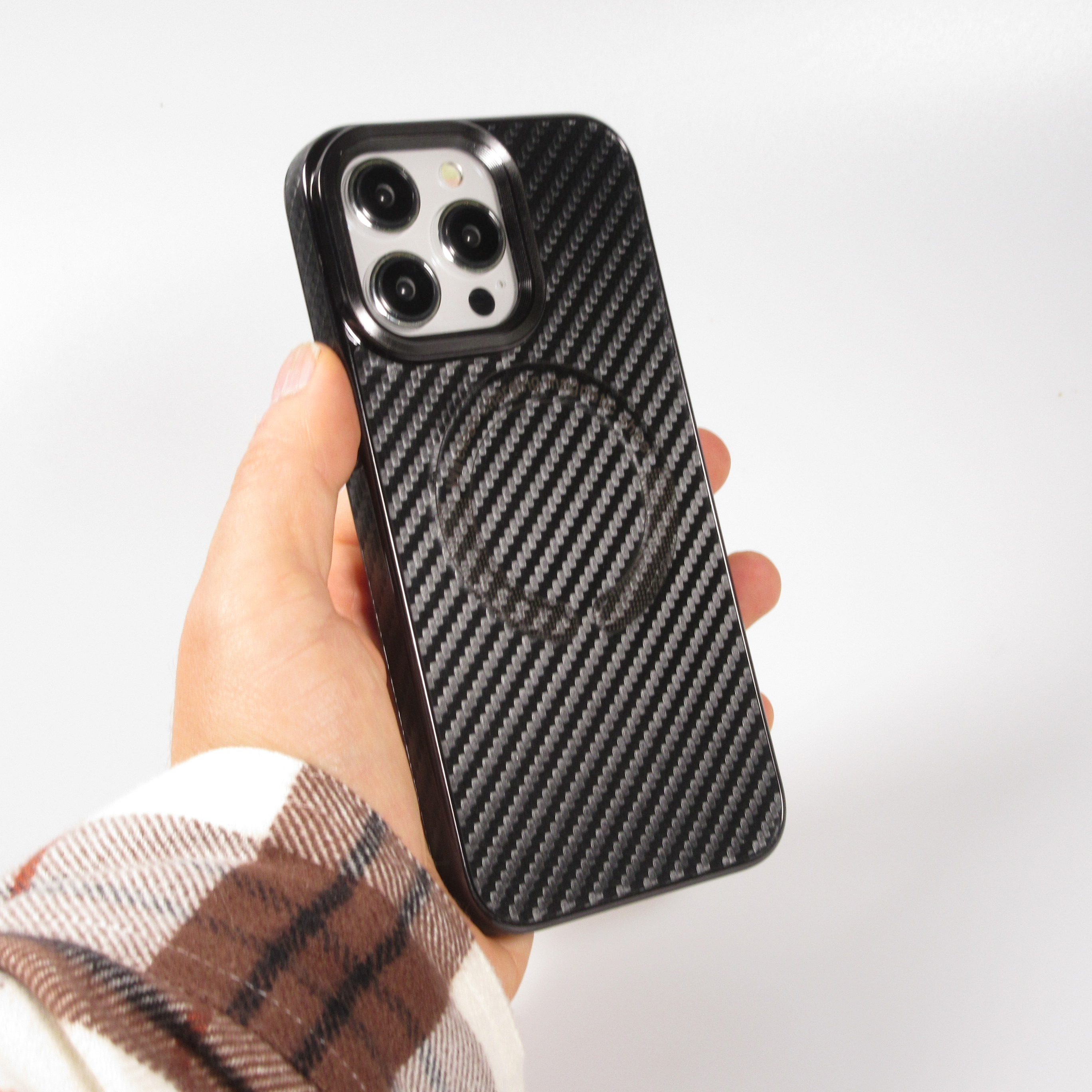 Coque iPhone 15 Pro Max - Silicone renforcé avec texture et anneau ...